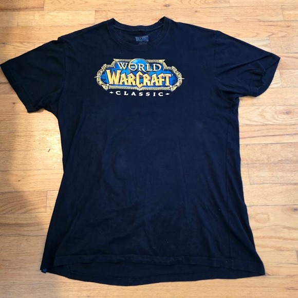Blizzard | Shirts | World Of Warcraft Classic Logo Shirt Sz L Official ...